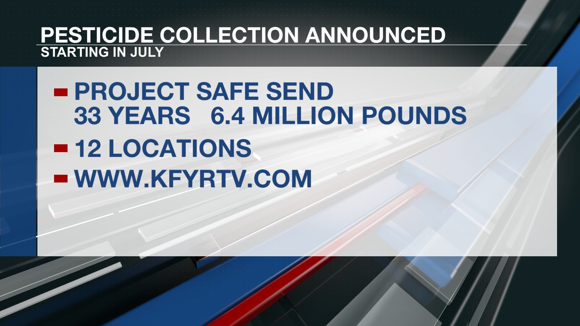 Project Safe Send accepting unusable pesticides starting July