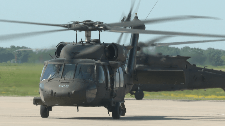 Black Hawk helicopters refuel at Kirksville airport on way back from ...