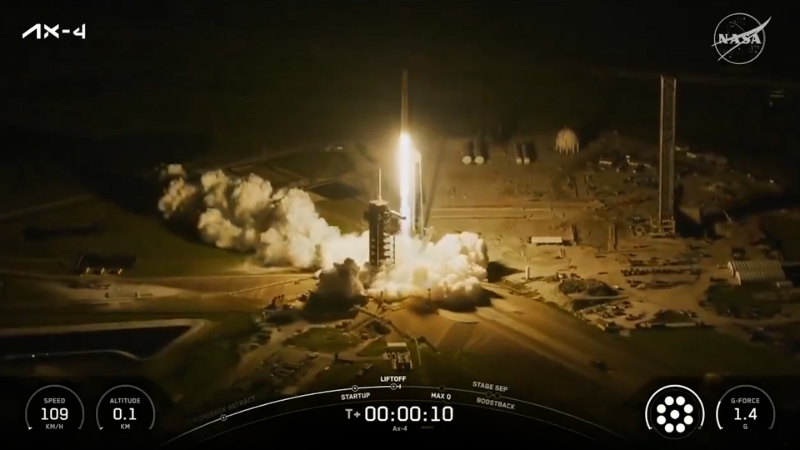 Astronauts blast off into space aboard SpaceX rocket