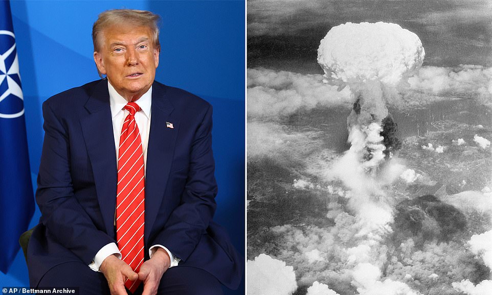 Trump compares Iran strikes to WW2 atomic bombings