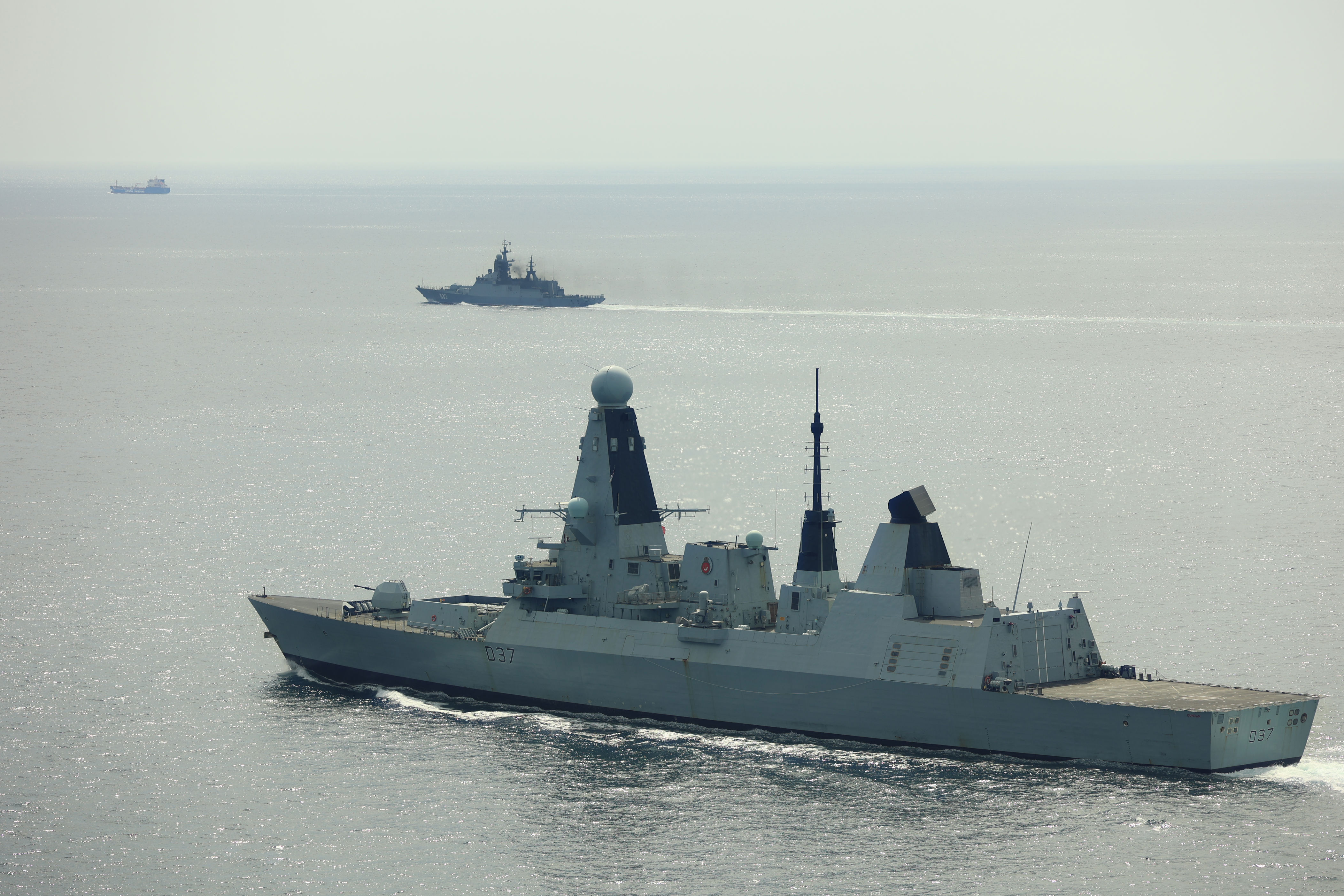 "We'll be keeping an eye on them": Mighty Royal Navy destroyer HMS ...
