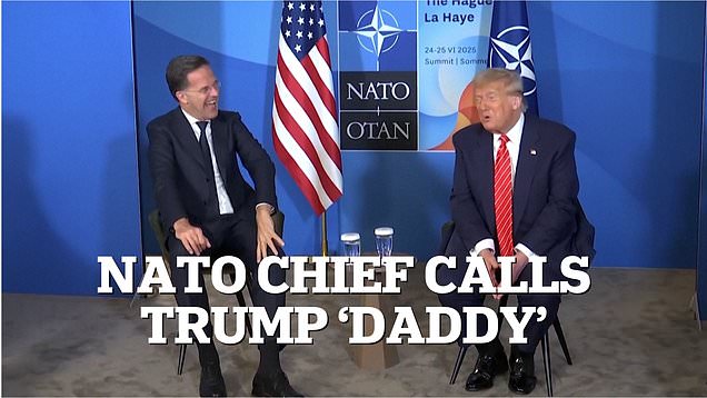Mark Rutte calls Donald Trump 'daddy' during Nato press conference
