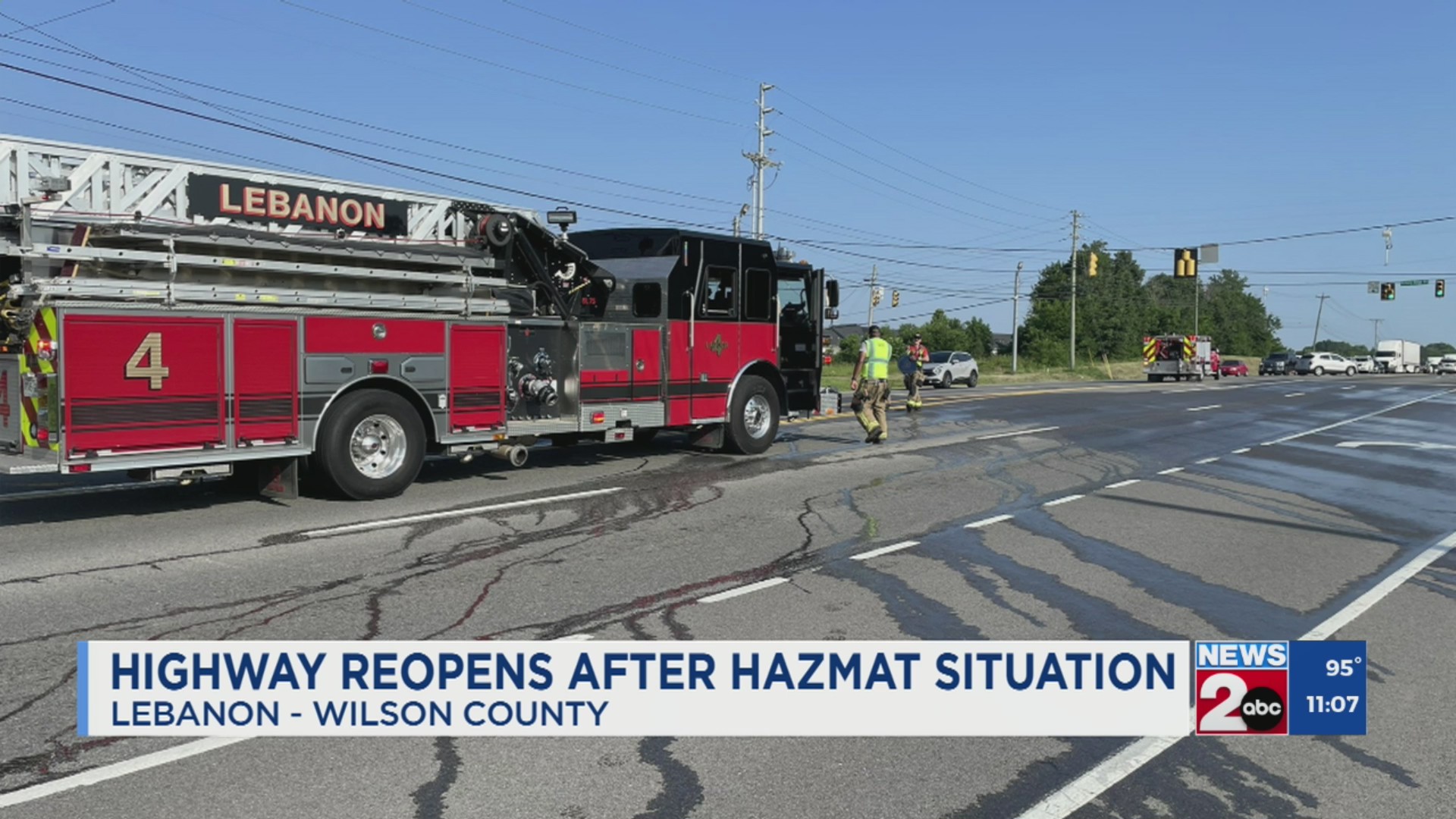 Highway 109 reopens after HAZMAT spill