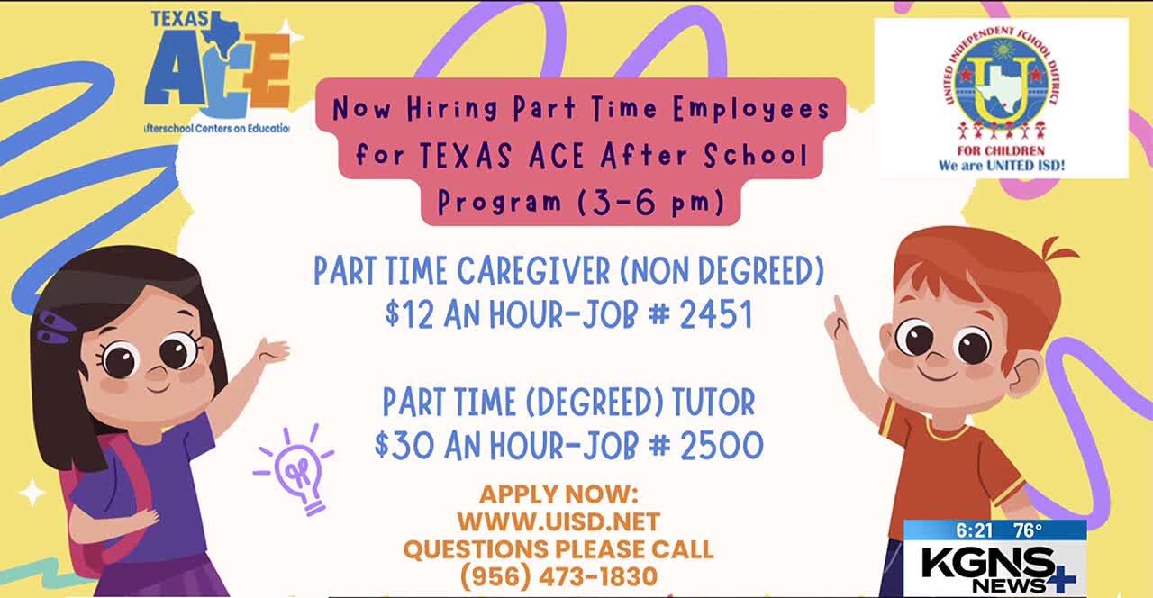 UISD now hiring tutors for its Texas ACE After School Program
