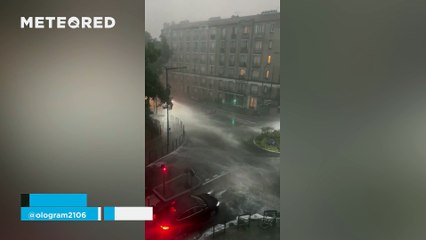 A powerful storm with heavy rain and strong winds causes chaos in Paris ...
