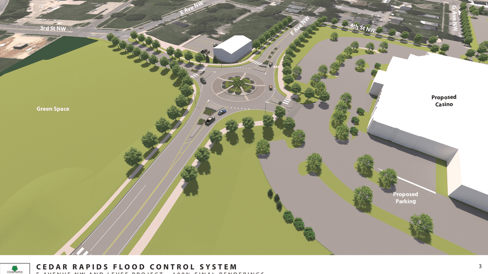 Cedar Rapids shares NW flood levee plans with bike trail, casino-backed ...