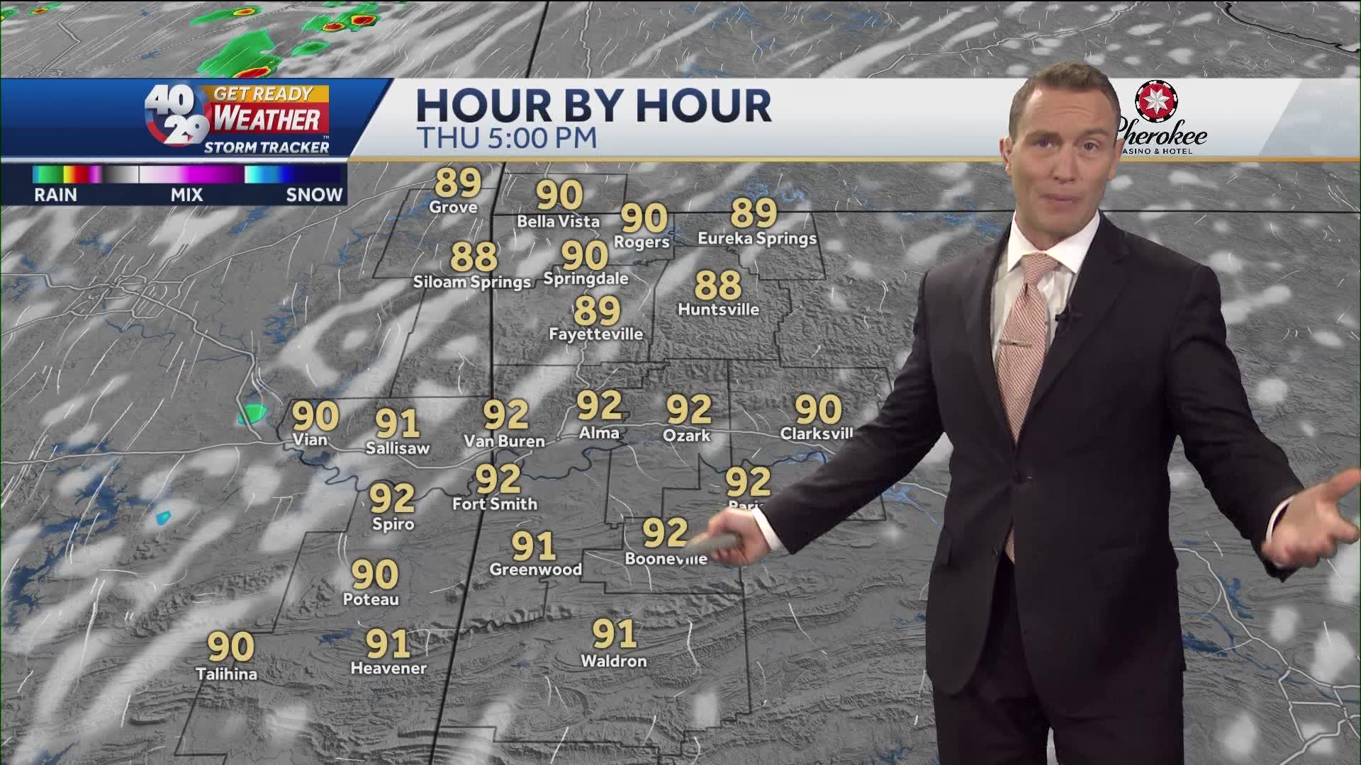 Hot, humid conditions continue into Thursday