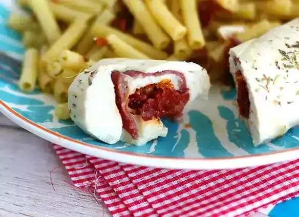 Chicken ballotines with mozzarella