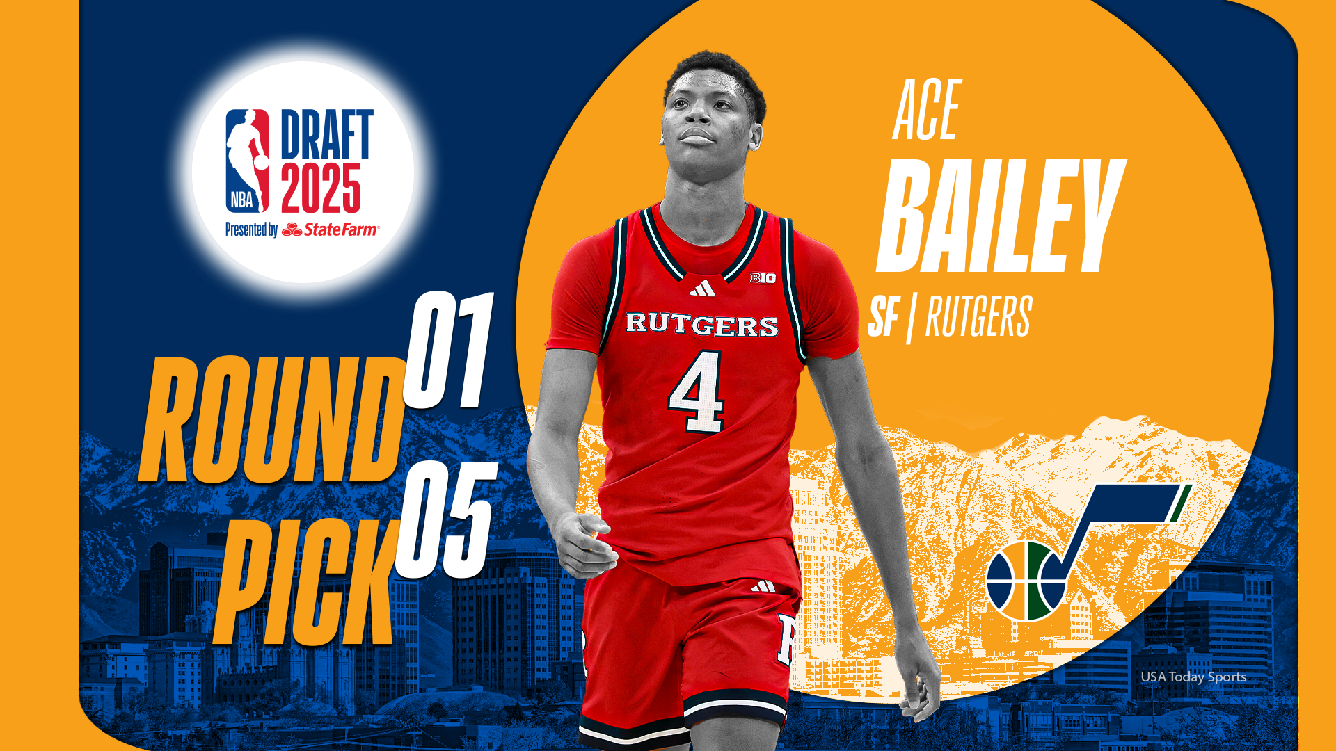 Rutgers' Ace Bailey falls to Jazz with No. 5 pick in 2025 NBA draft