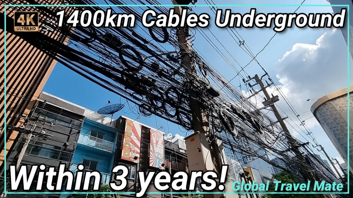 Bangkok Putting Cables Underground Massive Project 🇹🇭 Thailand