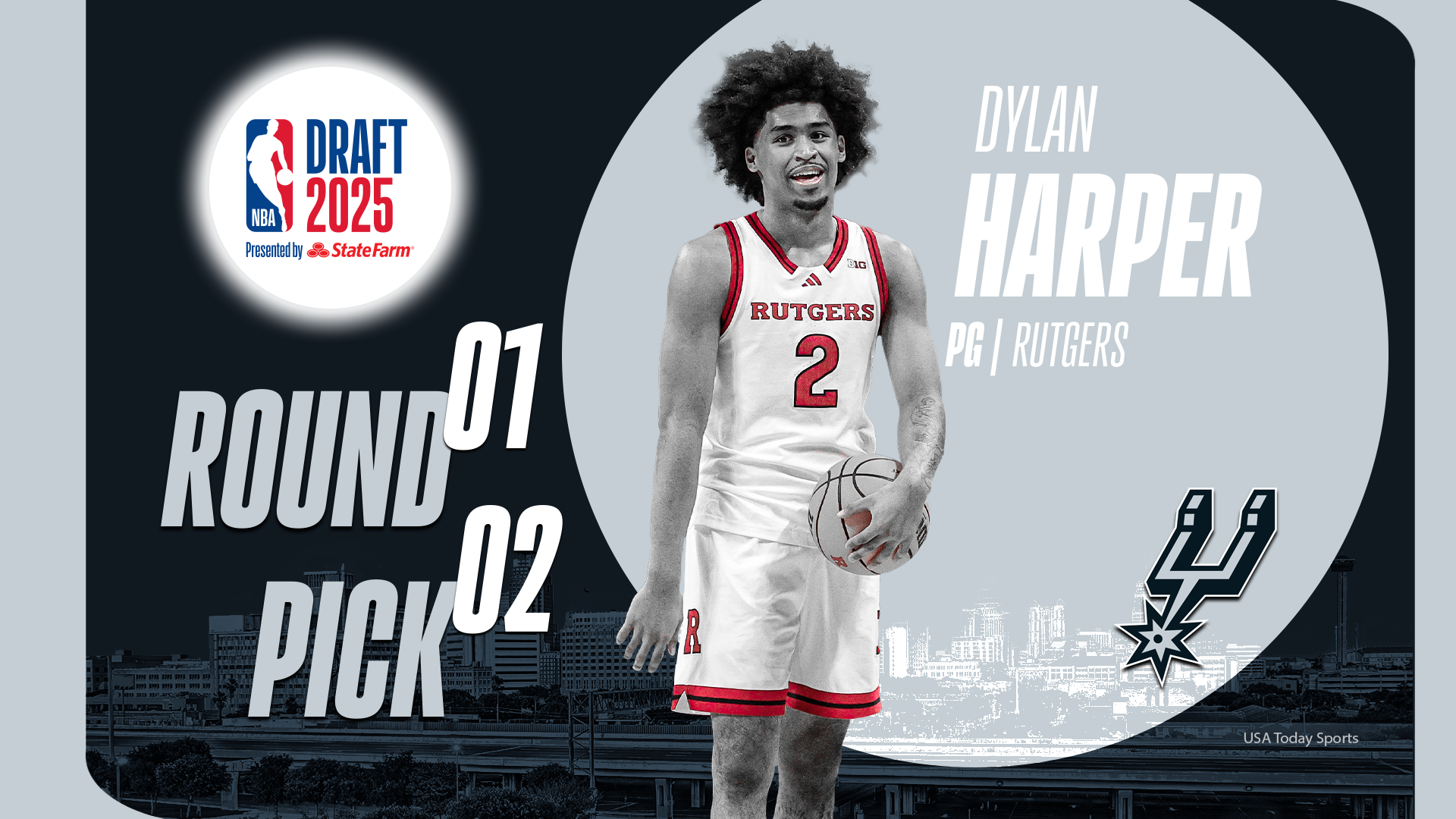 Dylan Harper: Spurs select Rutgers guard with No. 2 pick in 2025 NBA draft