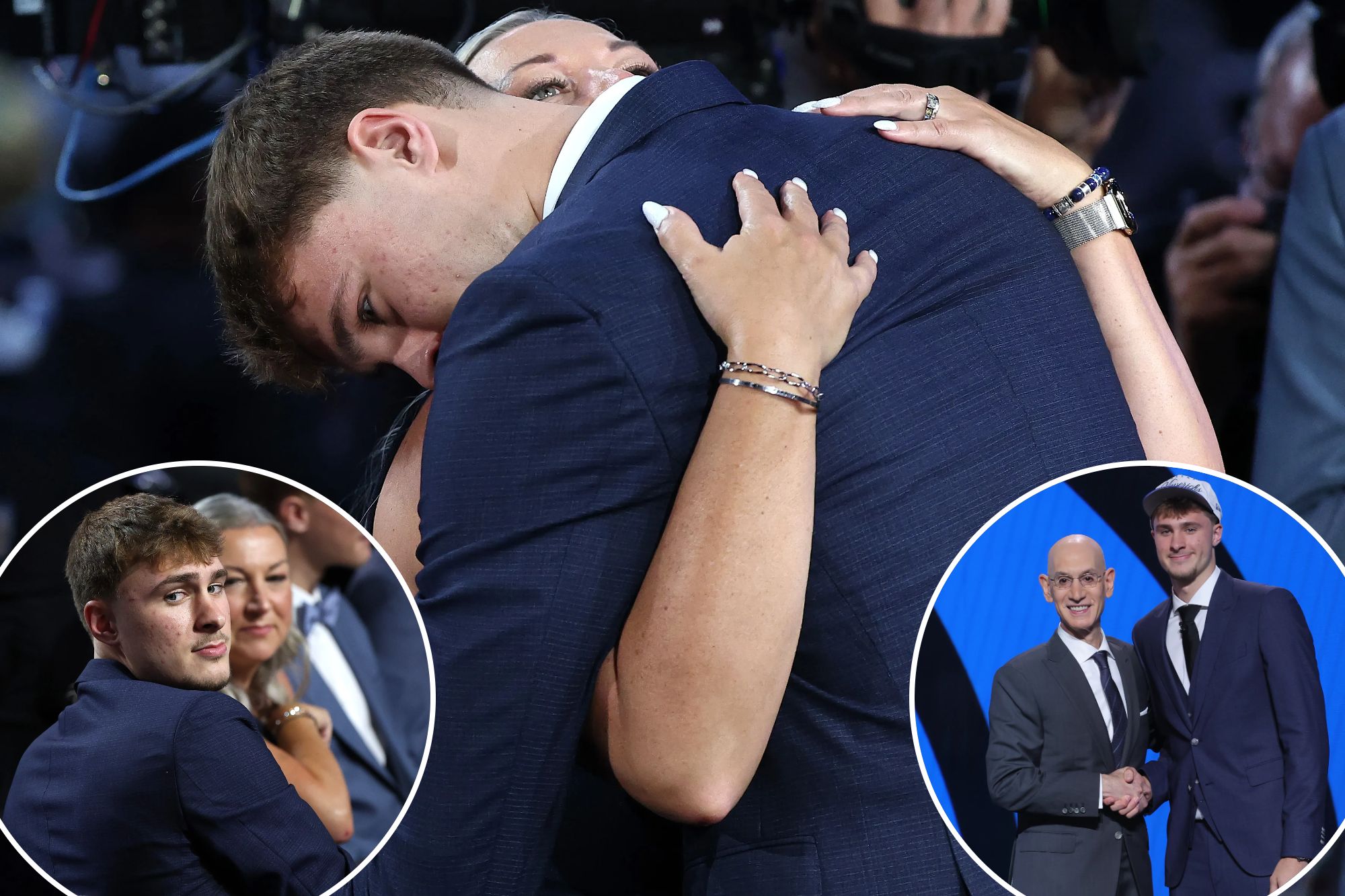 Cooper Flagg warmly embraces mom Kelly after going No. 1 overall at ...