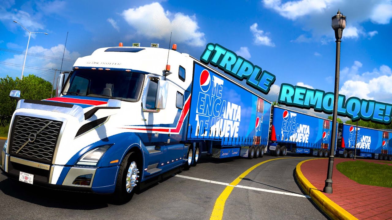 Triple Trailer En Camión Volvo | American Truck Simulator