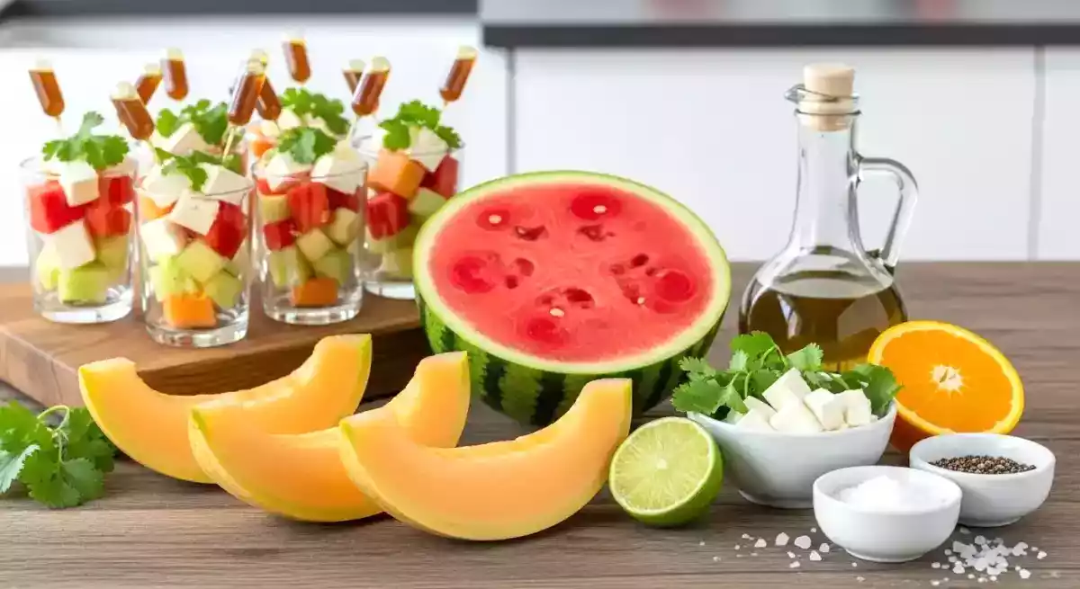Cette salade fraîcheur melon, pastèque & fêta est le combo ultra frais ...