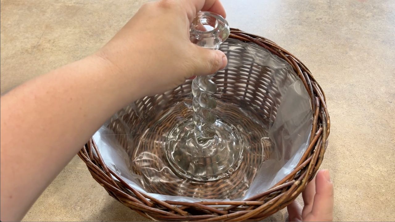 Stick a candle into a basket for this BRILLIANT designer kitchen idea!