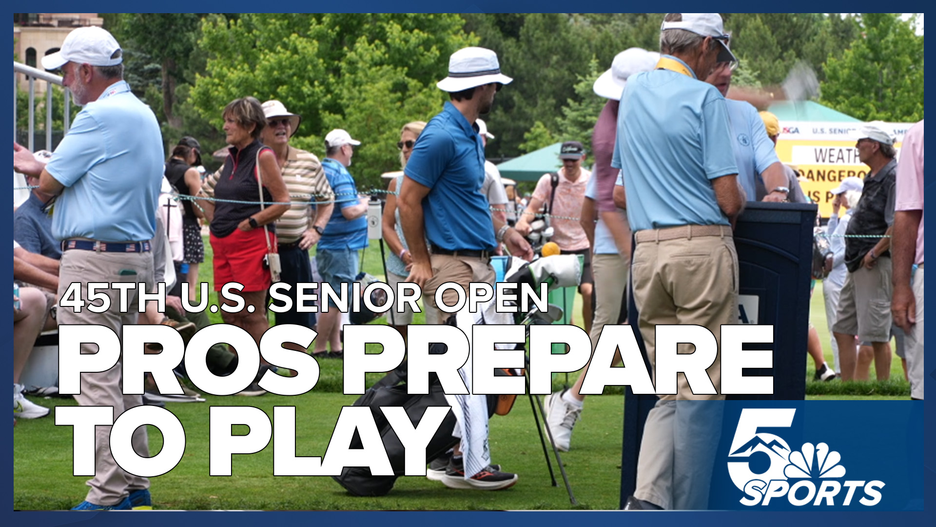 Professionals in the 45th U.S. Senior Open practice for the big ...