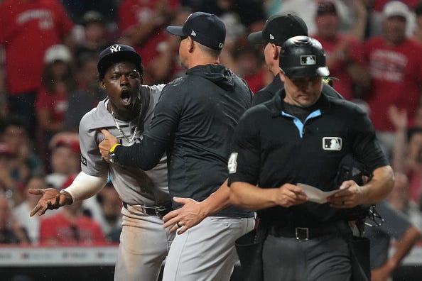 Aaron Boone: Jose Trevino contributed to Jazz Chisholm's Yankees-Reds ...