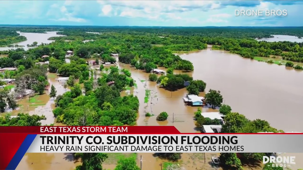 VIDEO: Heavy rain causes extensive flooding in Trinity subdivisions