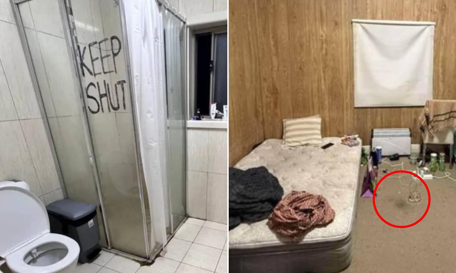Why this photo of a dirty shared room complete with mould-infested ...