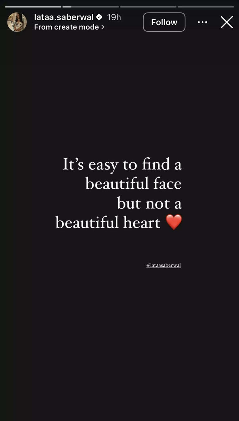 Lataa Saberwal shares cryptic post days after announcing divorce from ...