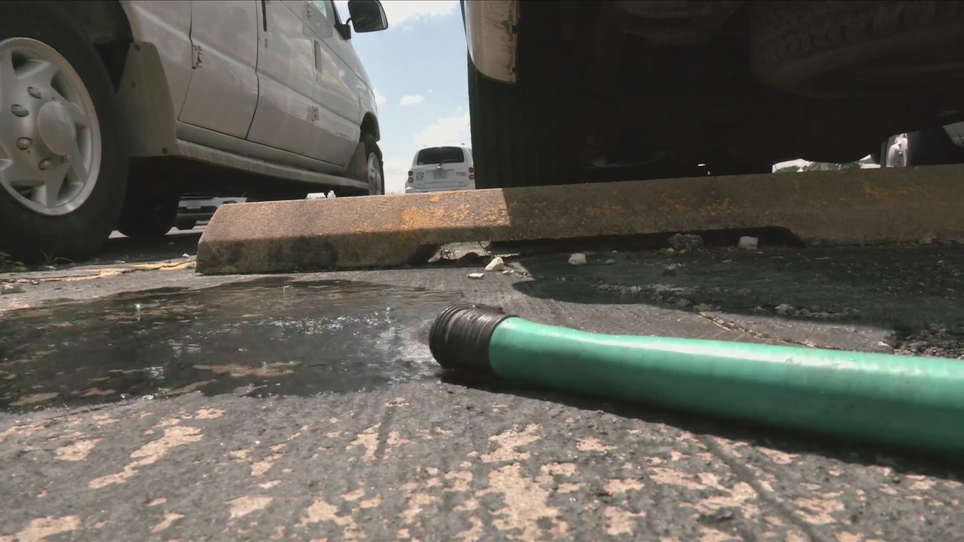 Run hose for minutes to prevent burns in hot weather