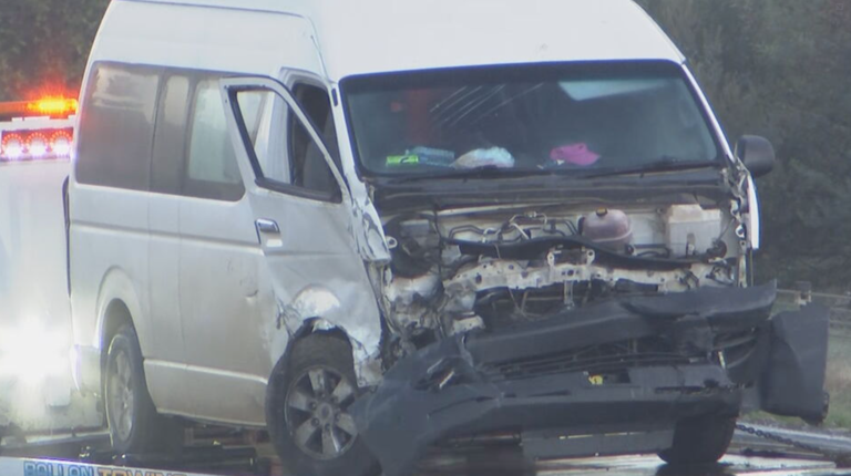 Black ice causes serious multi-car crash in Victoria