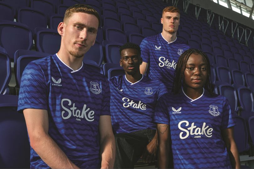 Everton unveil new 2025/26 home kit as Hill Dickinson stadium design ...