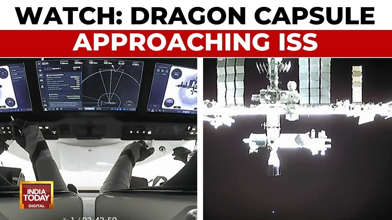 Video: Stunning images of Dragon capsule approaching Space Station for ...
