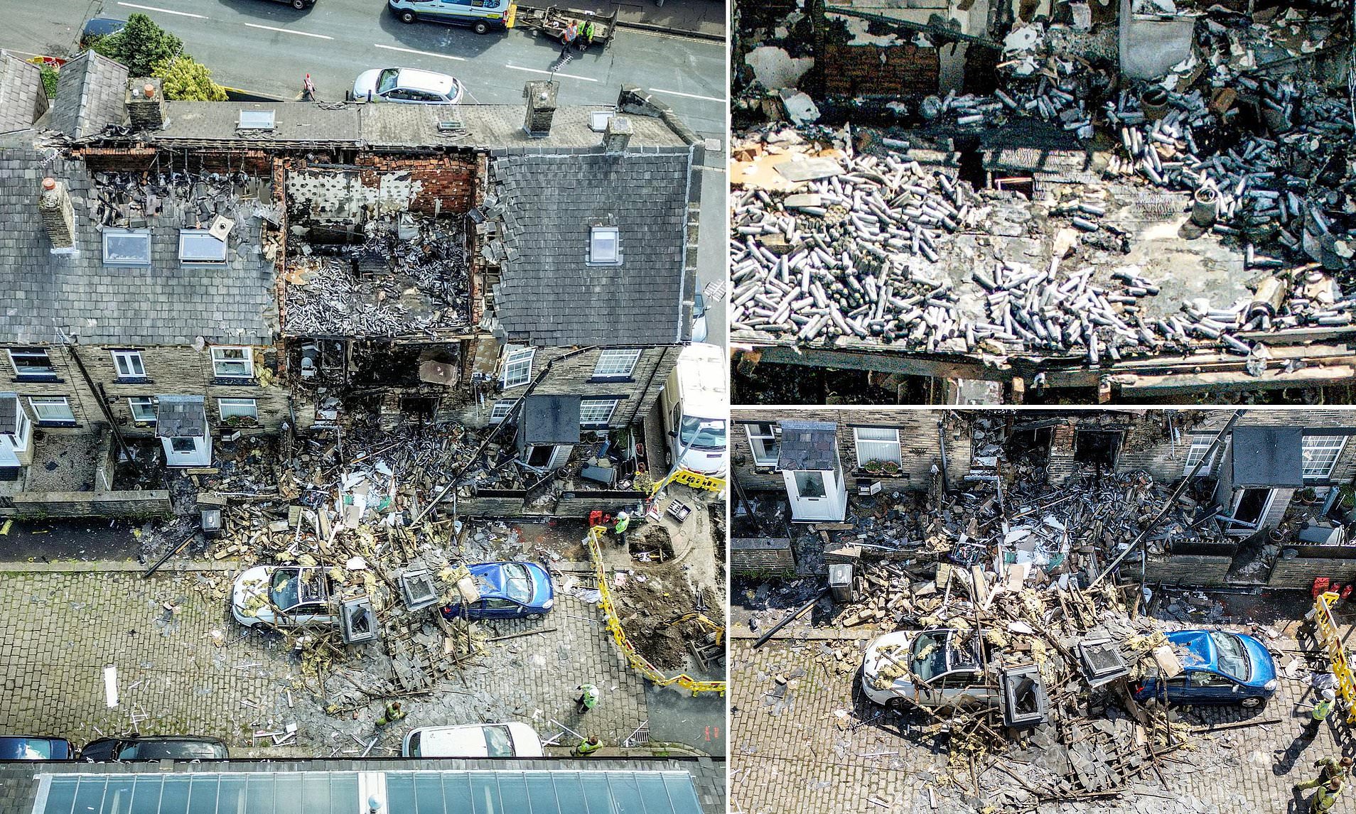 Two seriously hurt after house destroyed in explosion as butane gas ...