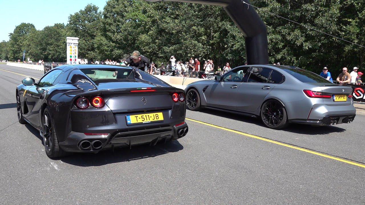 Ferrari 812 GTS vs BMW M3 G80 Competition – V12 Supercar vs Twin-Turbo ...