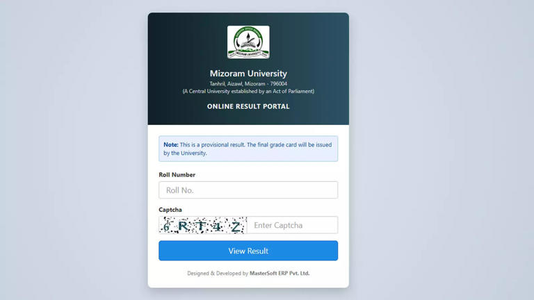MZU Result 2025: Mizoram University releases even semester results for LLB, BCA and various UG ...