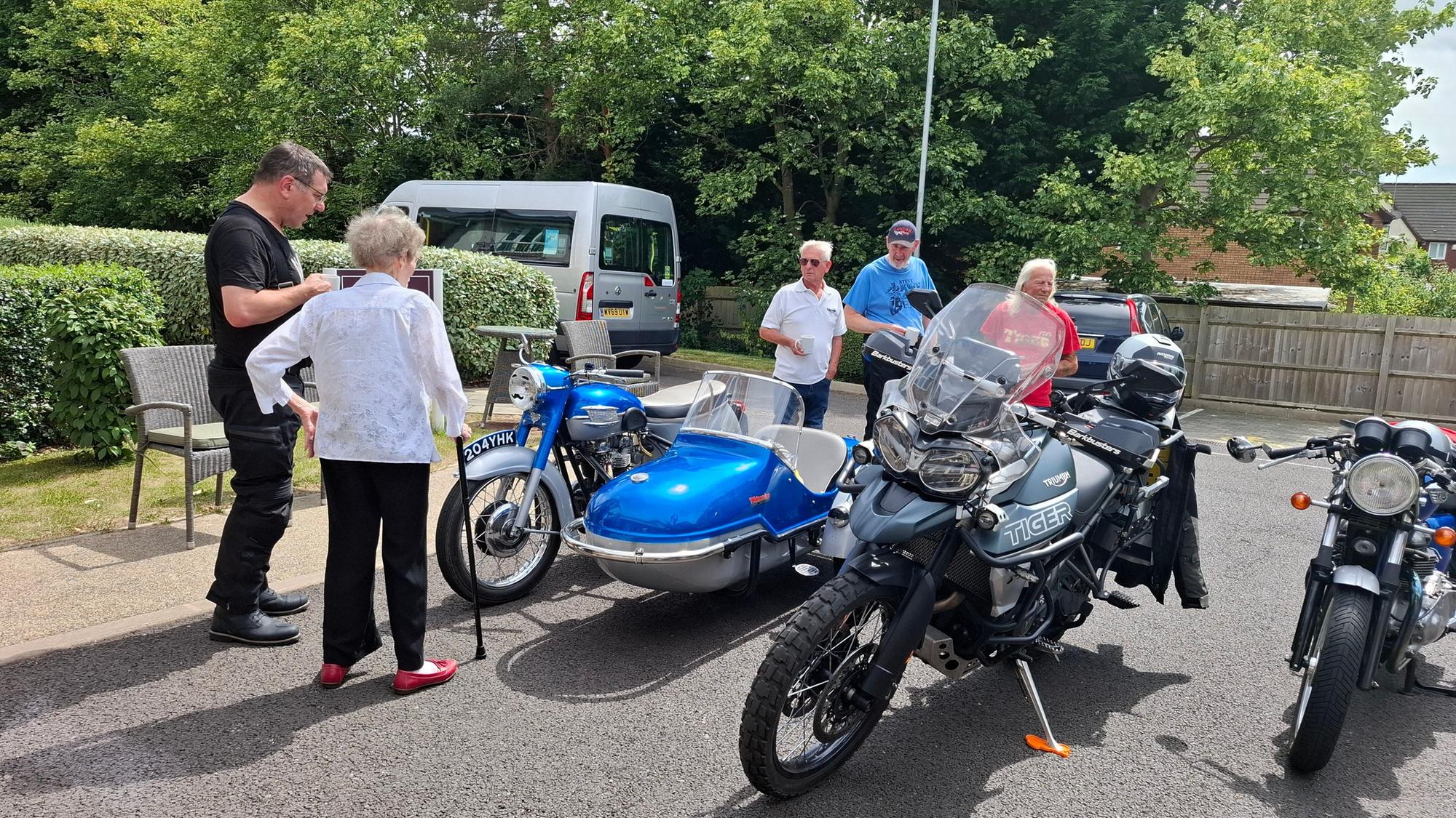 Classic motorcycles bring back memories at Fountains care home