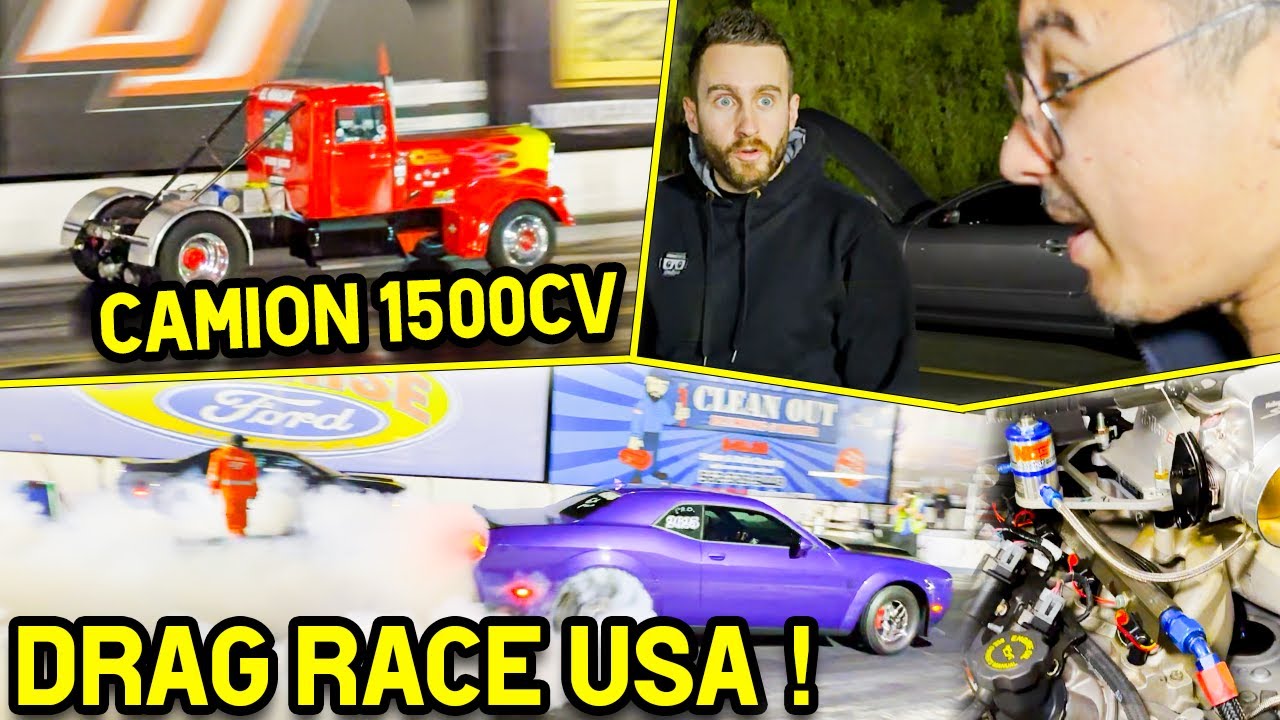 DRAG RACE aux USA ! Camion de 1500cv, Tesla Plaid une FOLIE!