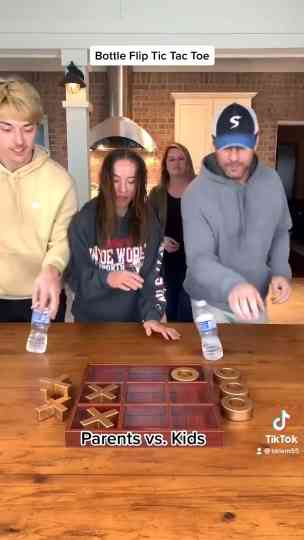 Bottle Flip Tic Tac Toe Challenge