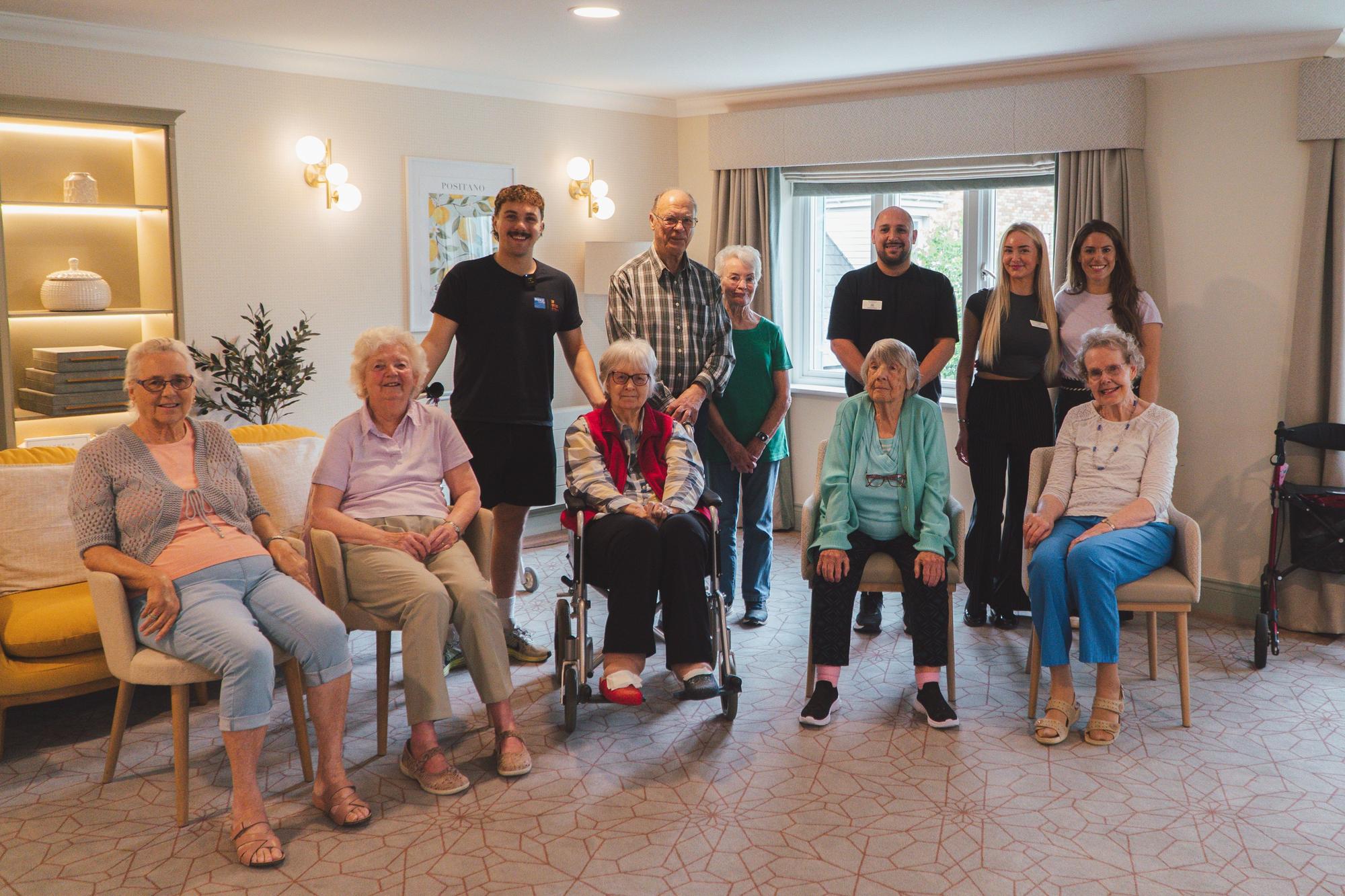 TikTok health and fitness influencer visits Northampton retirement village