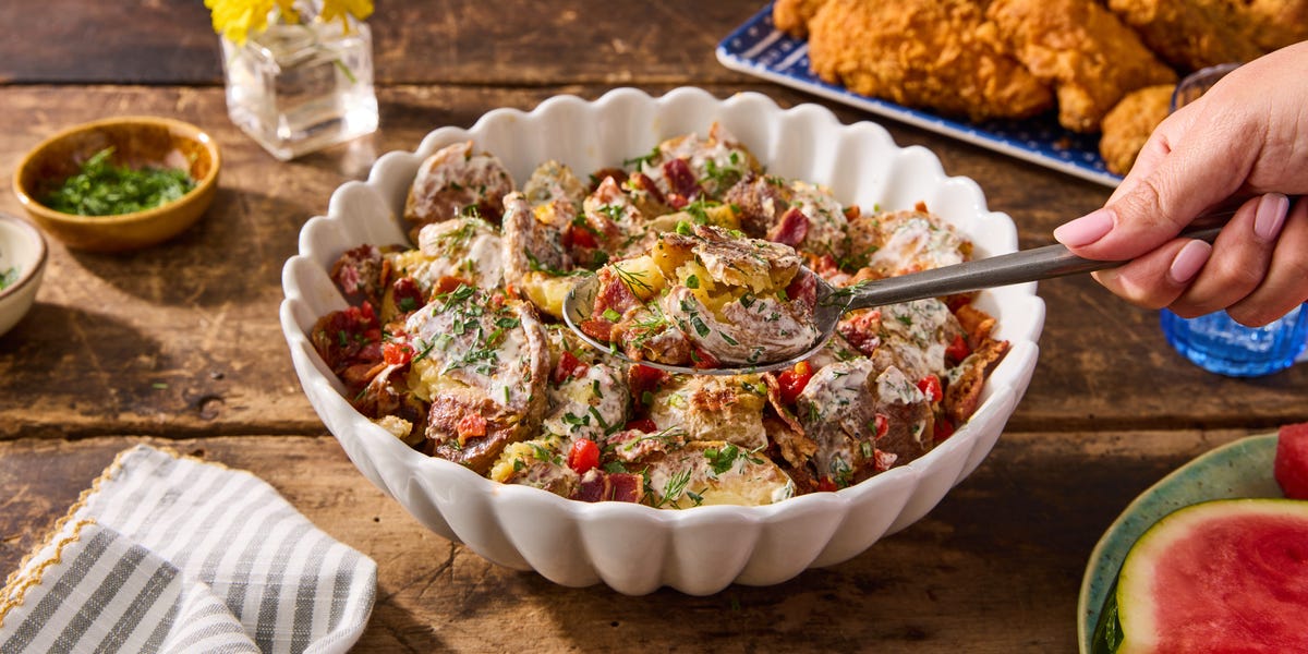 One Bite of This Smashed Potato Salad and You'll Never Make It Any ...