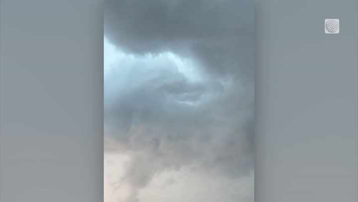A rotating cloud caught on camera in Saskatchewan