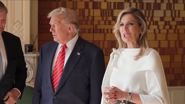 Did Dutch Queen mock Trump's expressions on camera?