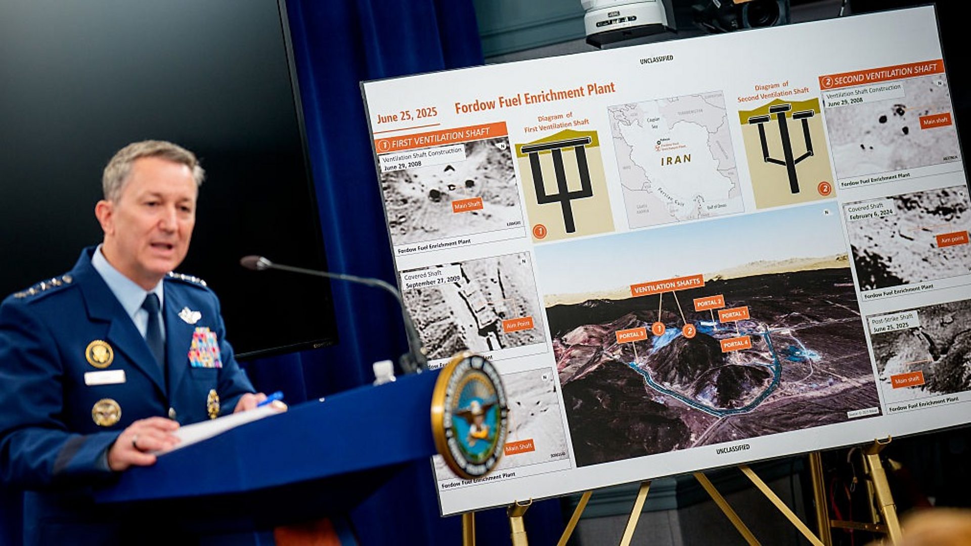 Watch: Pentagon shows test footage of 'bunker busters' used in Iran