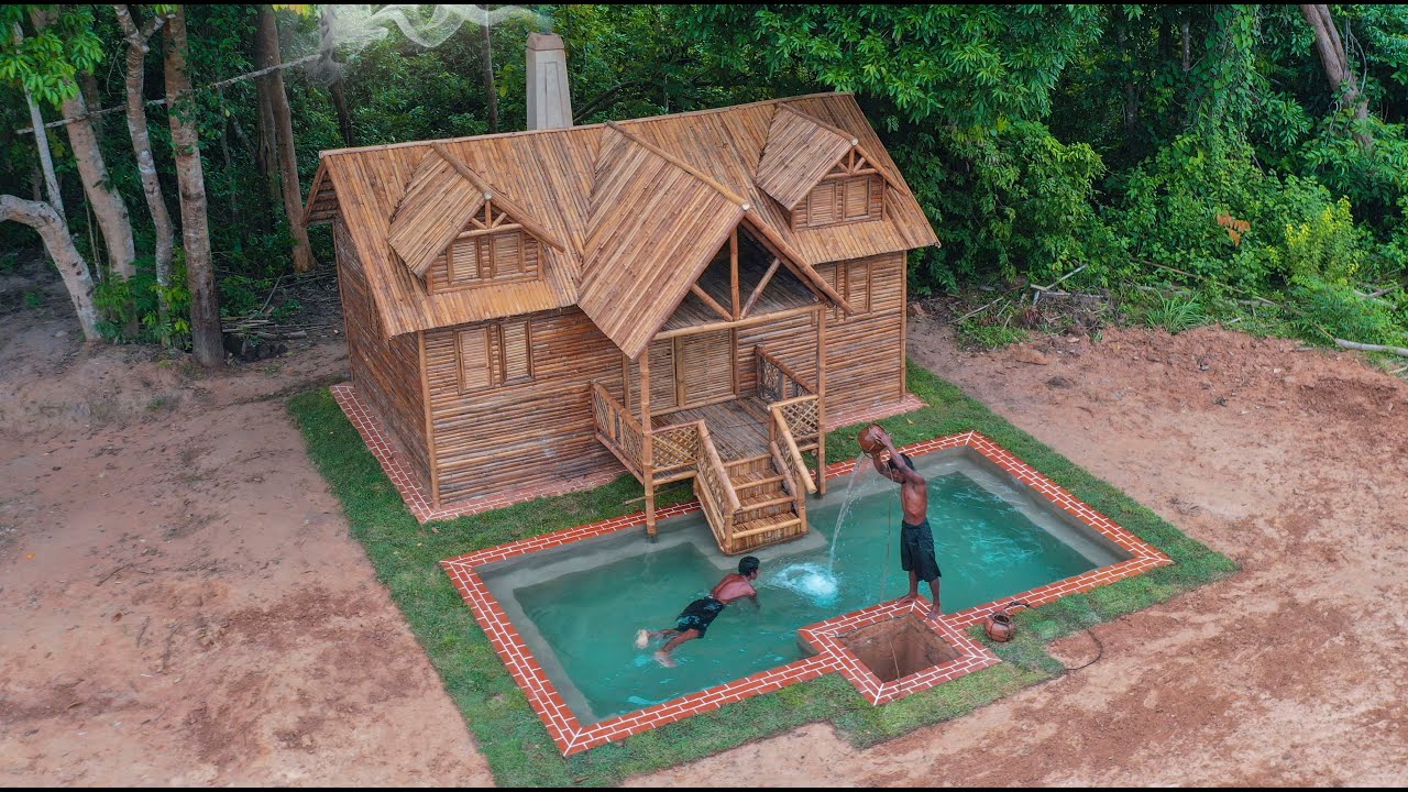 Building a Swimming Pool with a Private Underground Living Room!🌿🏊‍♂️