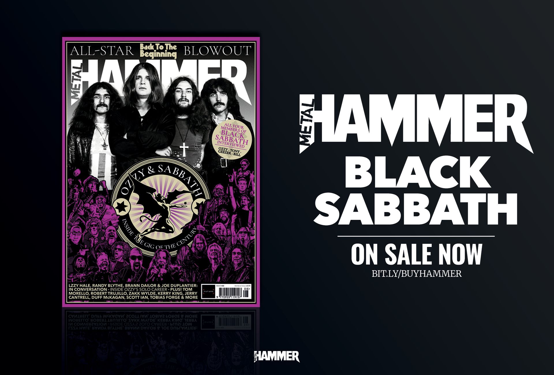 Black Sabbath and Ozzy Osbourne are on the cover of the new Metal Hammer