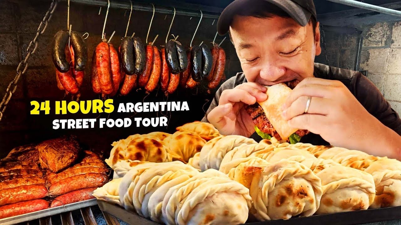 24 Hours Eating at Argentina’s Best STREET FOOD MARKET – INSANE Steak ...