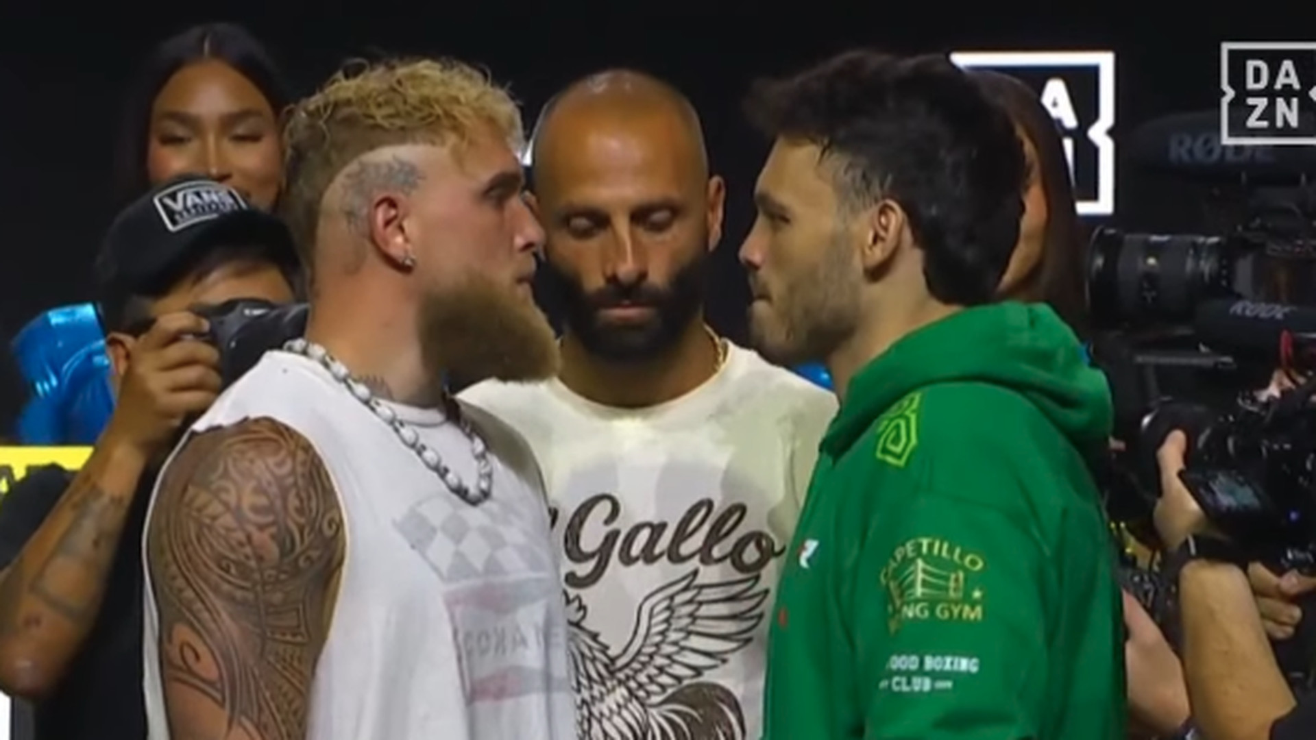 Watch Jake Paul and Julio Cesar Chavez Jr. engage in first faceoff ahead of Saturday fight