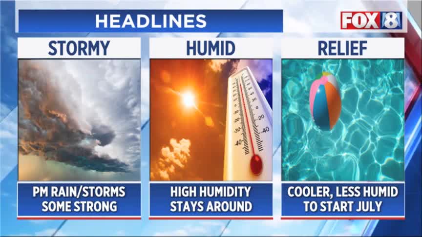 Stormy, muggy weather in NE Ohio