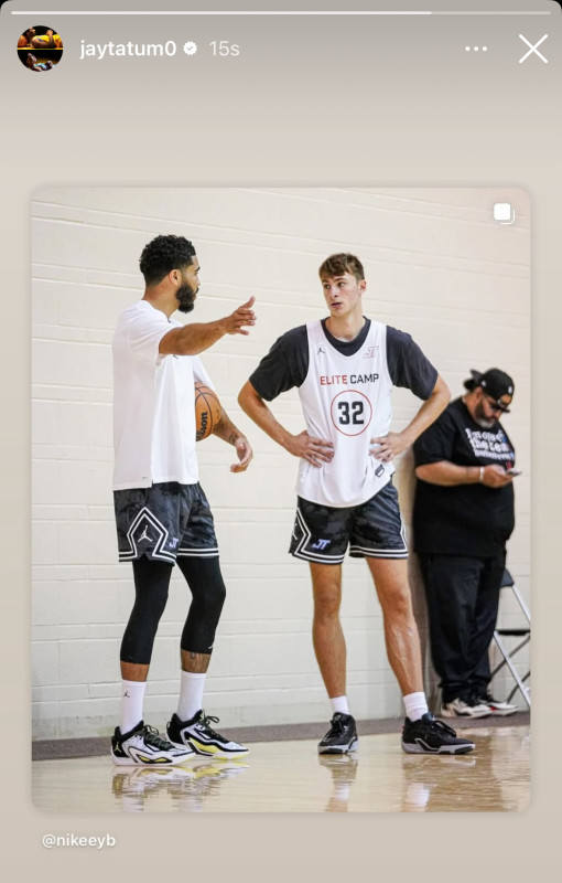 Jayson Tatum Makes Cooper Flagg Gesture After NBA Draft