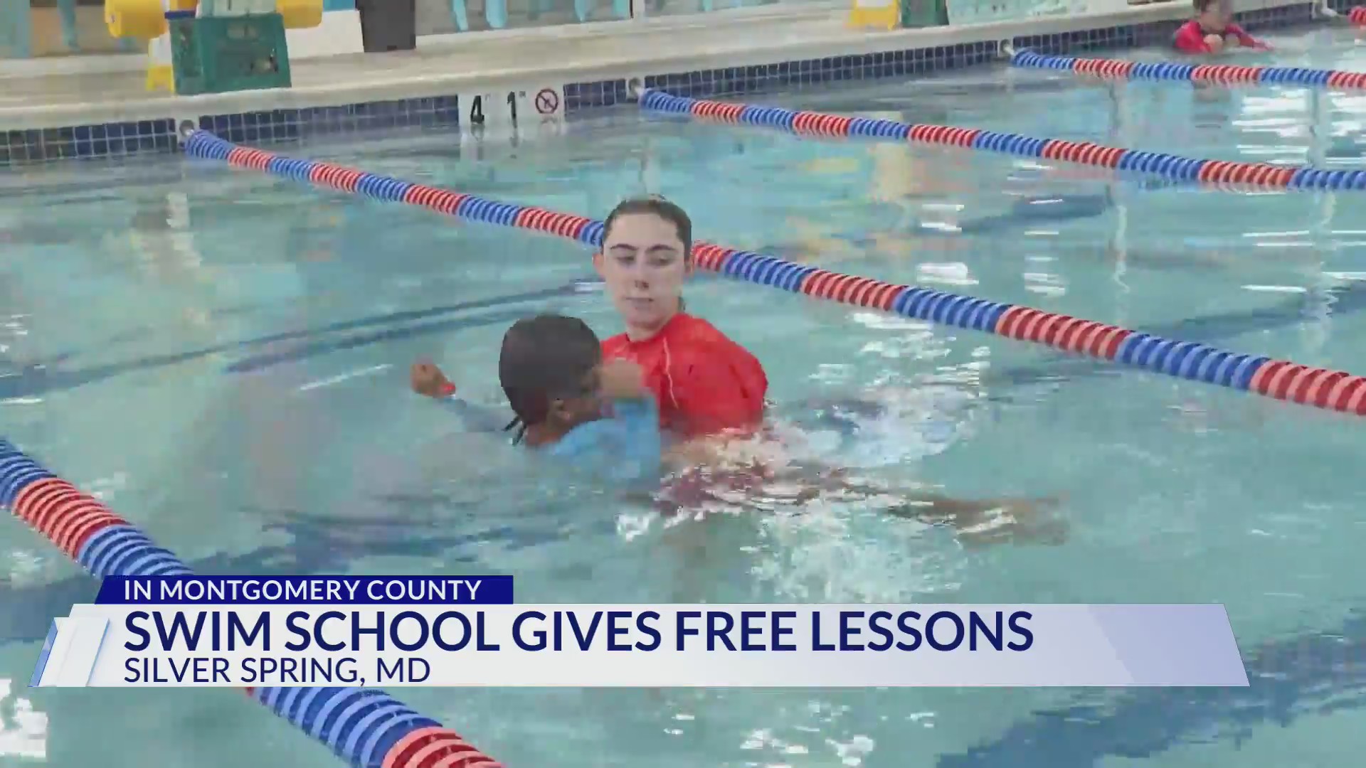 Silver Spring swim school gives out free swimming lessons