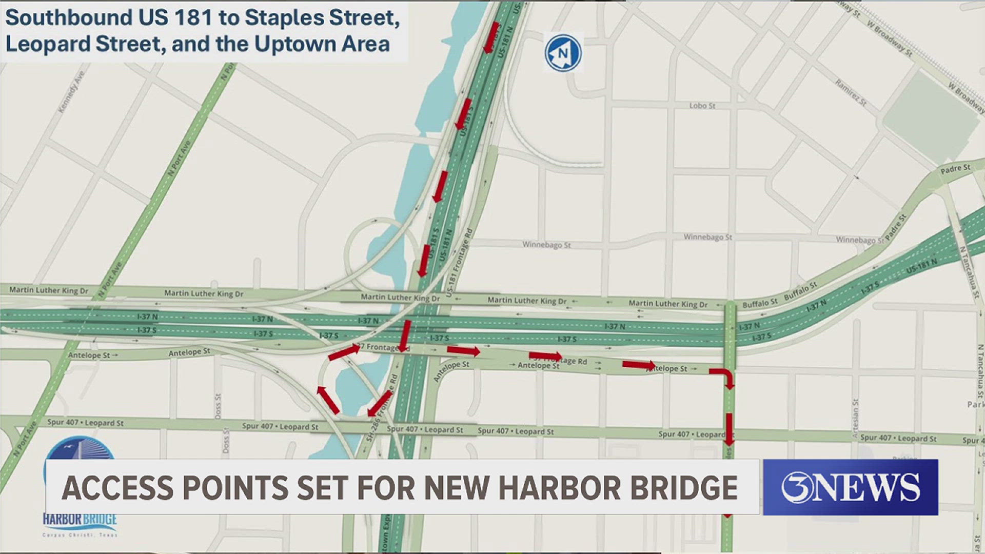 Access points set for new Harbor Bridge