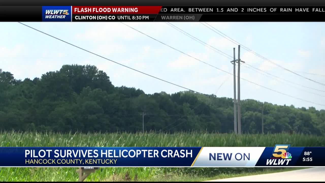 Helicopter crash in Kentucky caught on camera; pilot manages to escape ...
