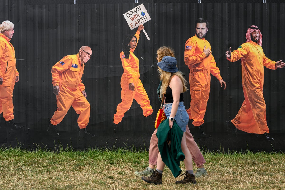 Led By Donkeys Glastonbury exhibit takes aim at Musk and Trump