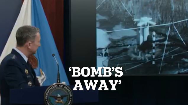 US General shows demonstration of how bombs penetrate